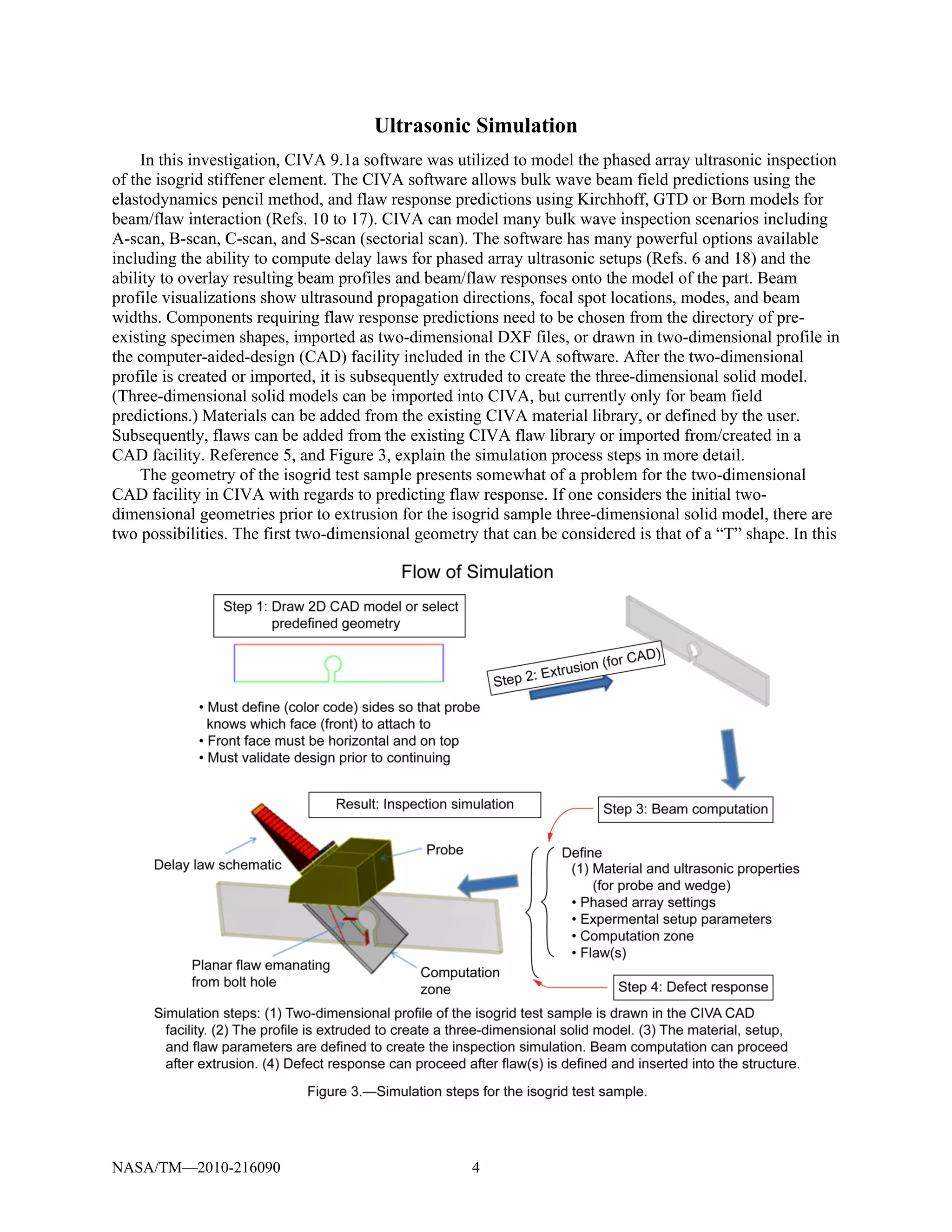 Ultrasonic Phased Array Inspection for Isogrid Structural Element with Cracks | PDF