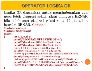 Algoritma Pemrograman - Operator | PPT