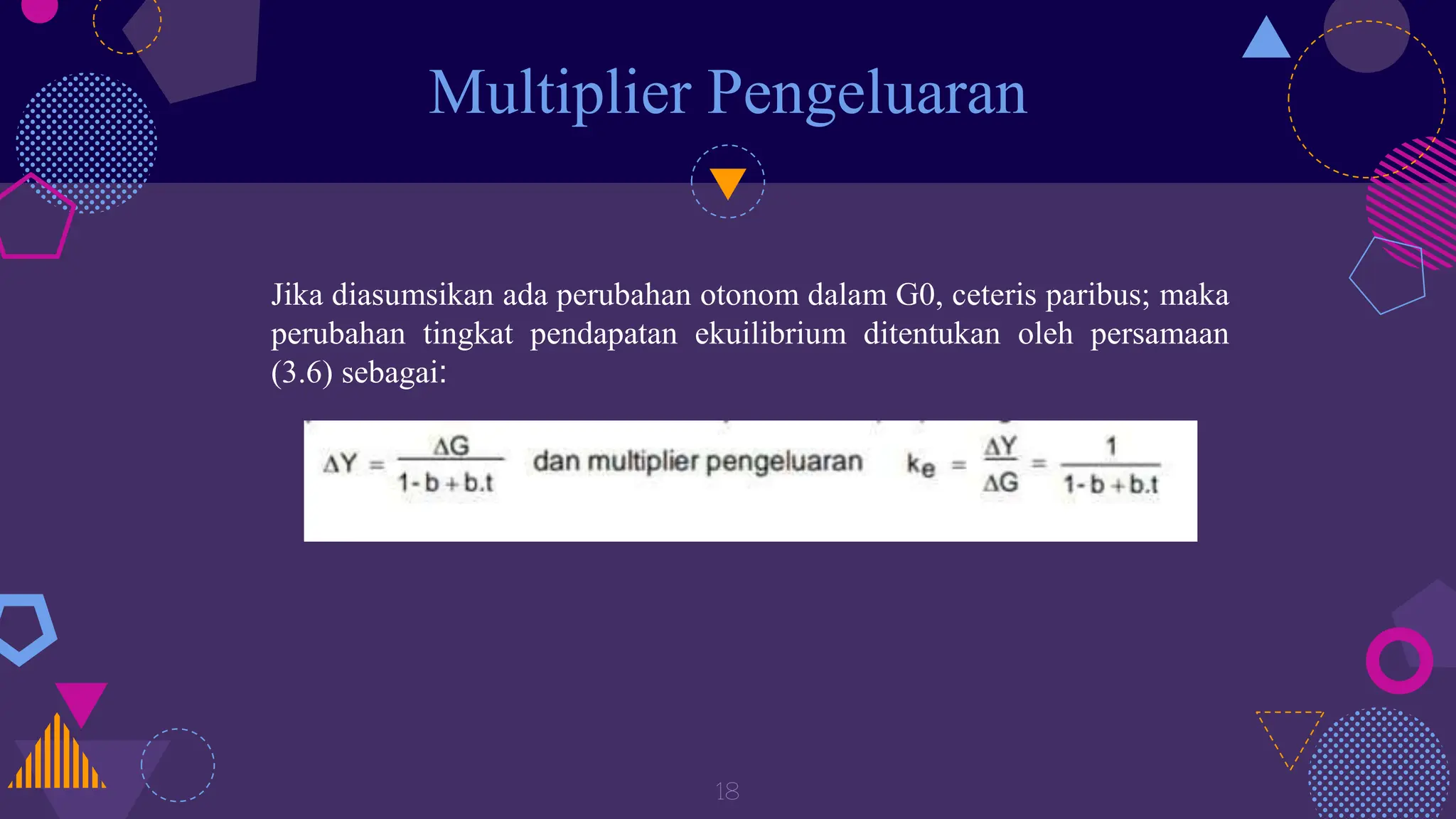 keseimbangan dan multiplier dalam perekonomian tiga sektor | PPTX