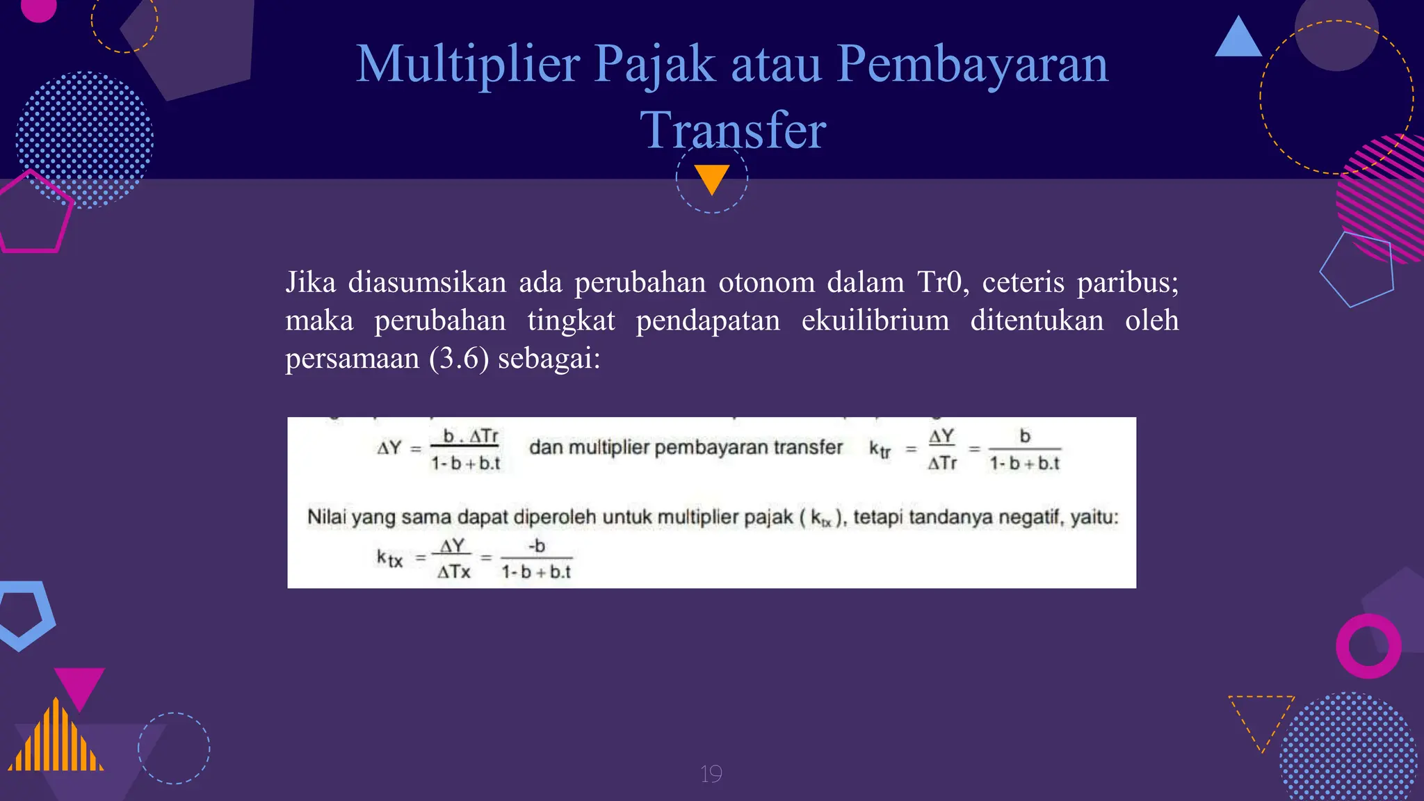 keseimbangan dan multiplier dalam perekonomian tiga sektor | PPTX