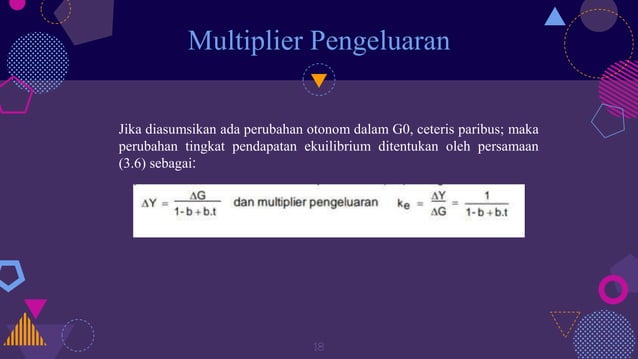 keseimbangan dan multiplier dalam perekonomian tiga sektor | PPTX