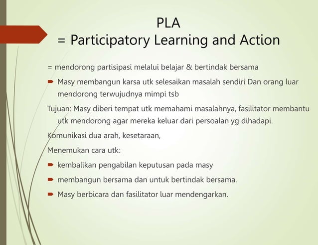 Teknik Pemberdayaan / PRA PRA PLA CSS MMD | PPT