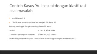 CARA PERHITUNGAN WARIS, AUL DAN RADD | PPTX