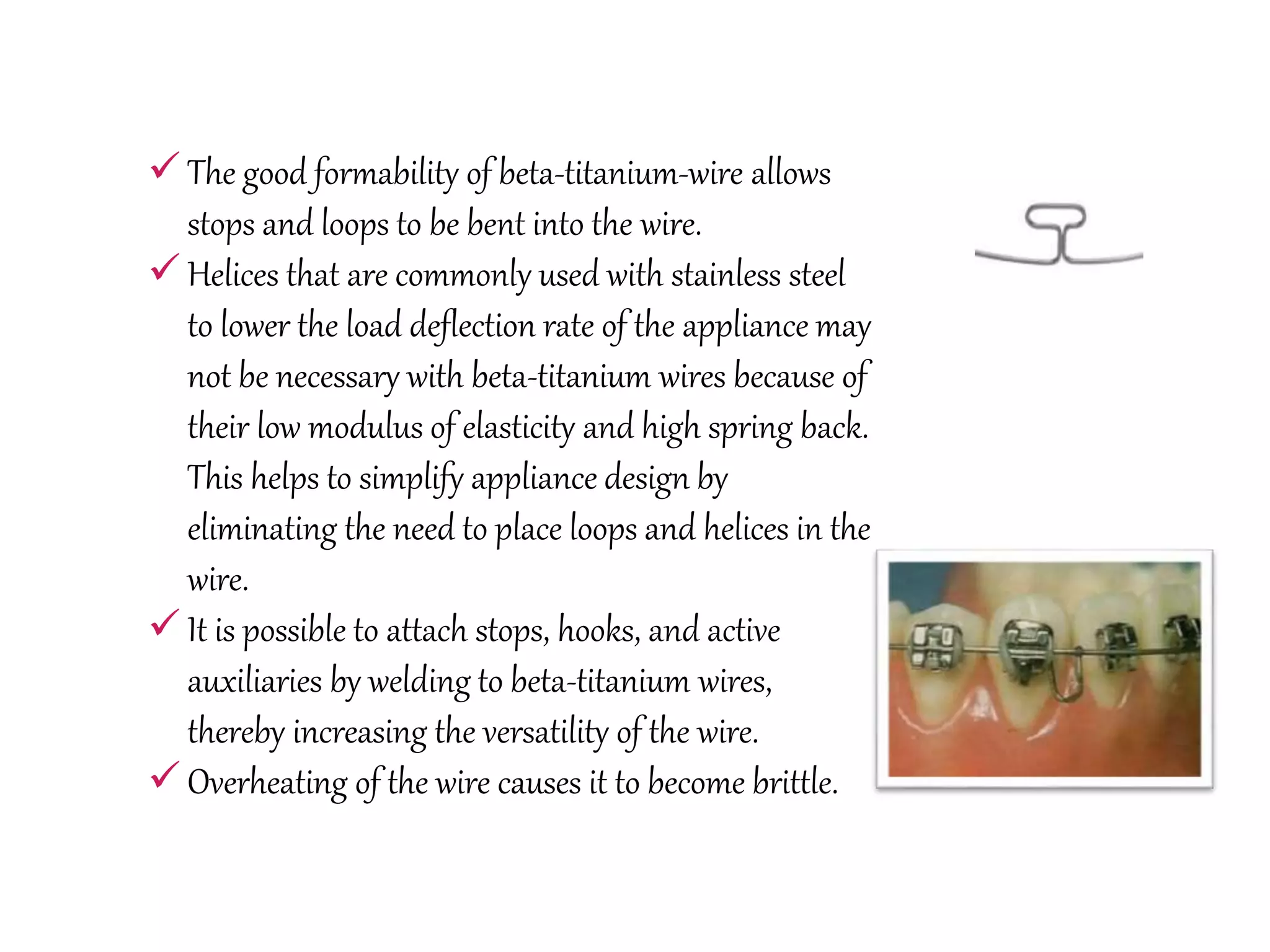 Beta-titanium arch wire (TMA) | PPTX