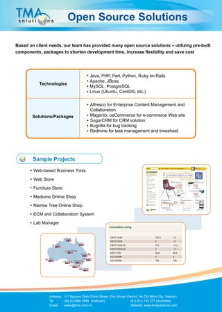 TMA Brochure Open Source | PDF