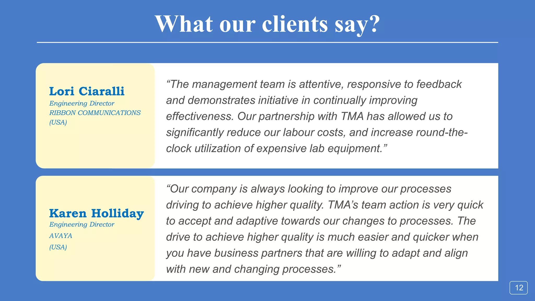 TMA Solutions Overview | PDF