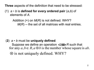 Tma2033 chap2.1(binary op)handout | PPT