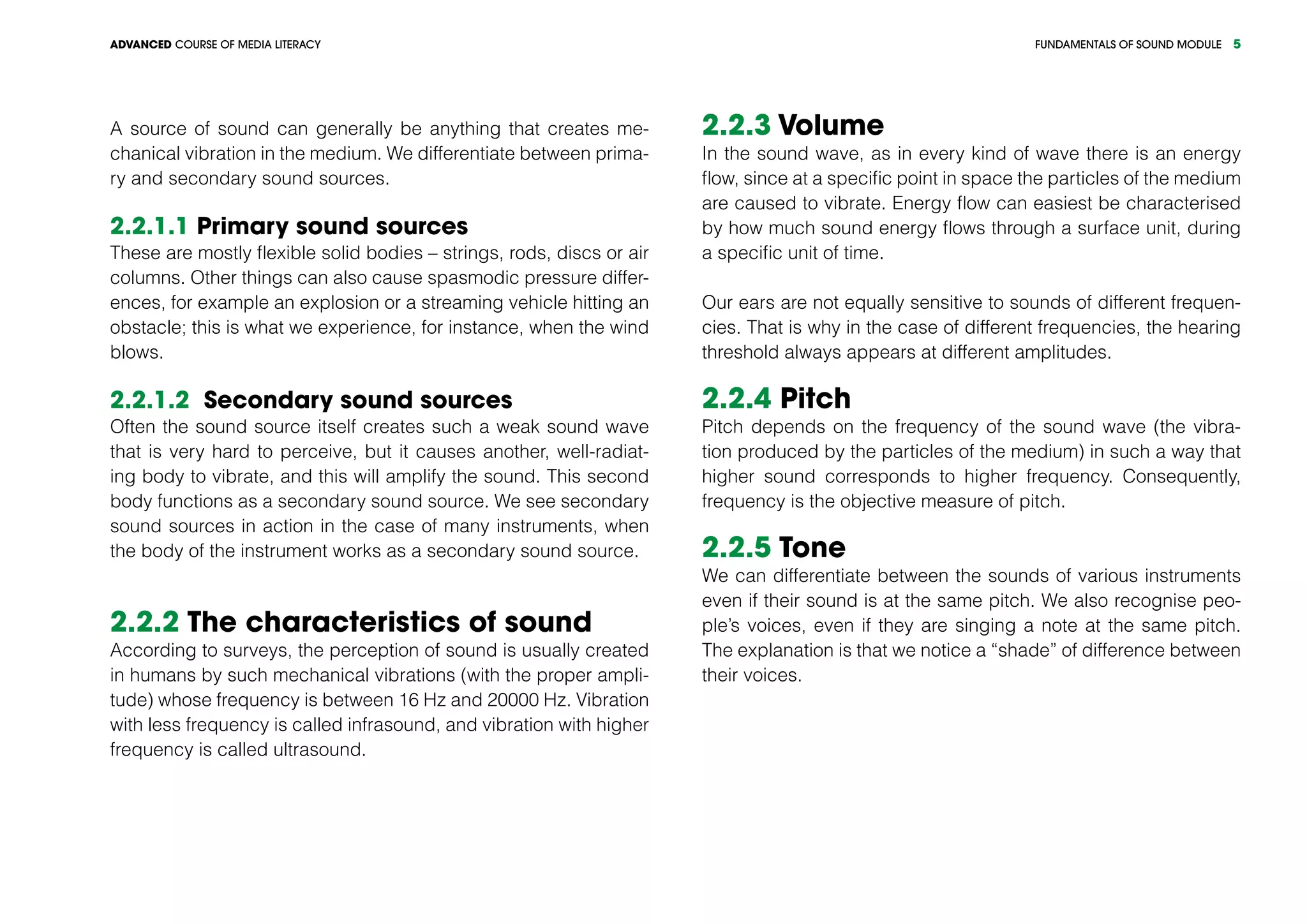 Fundamentals of sound module (basic level) | PDF | Digital Audio ...