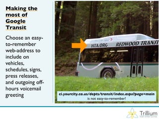 TNT/TMA board Google Transit presentation | PPT