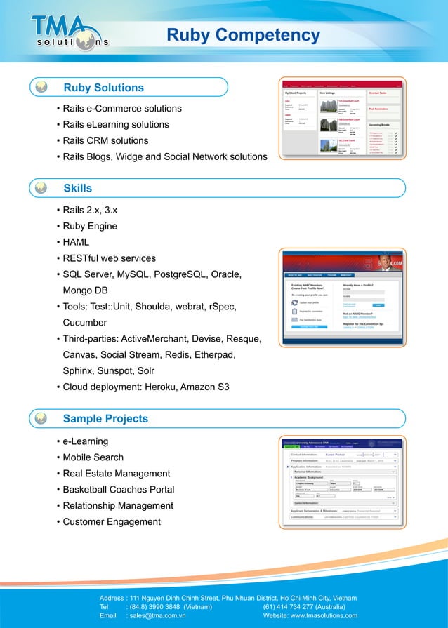 TMA Brochure Ruby on Rails | PDF