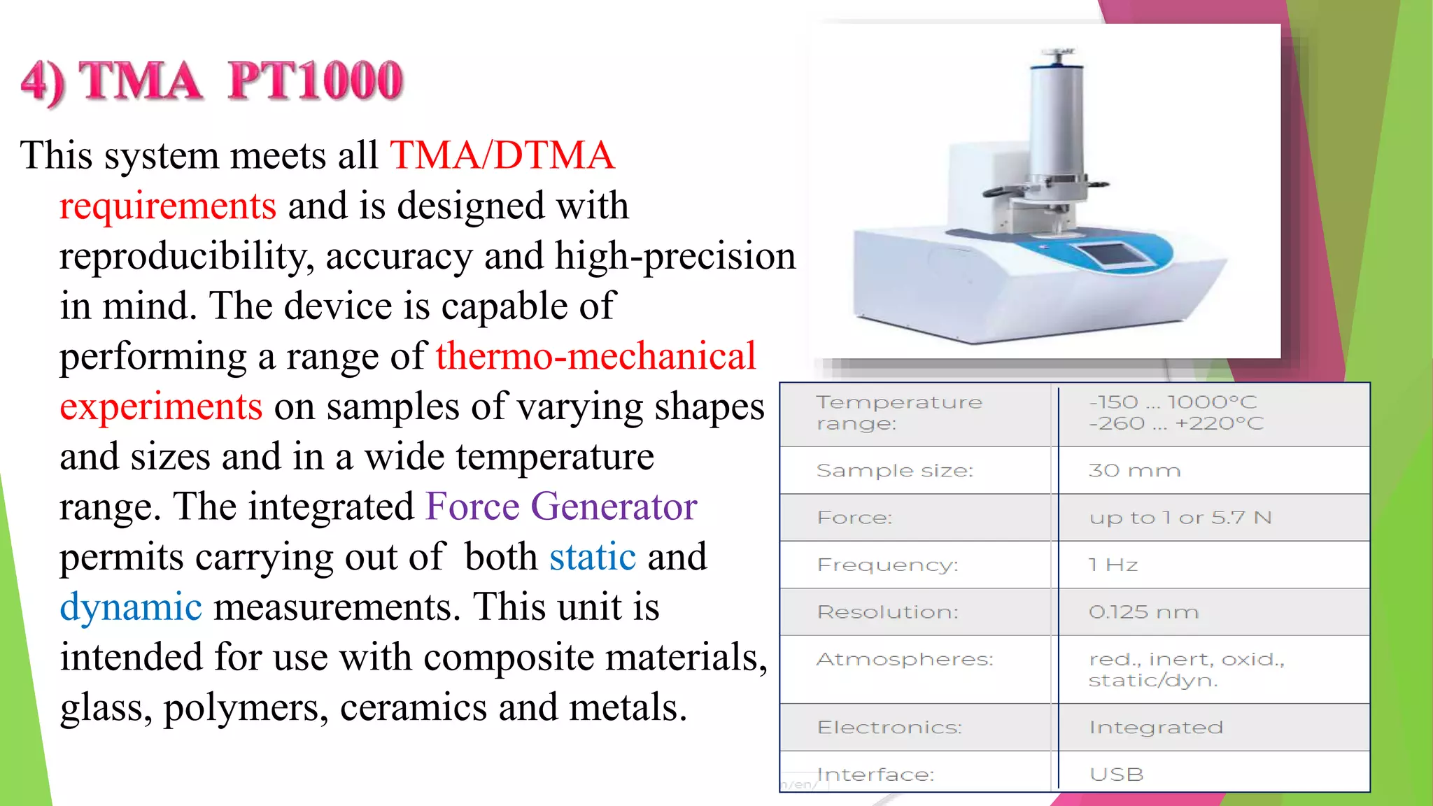 Thermomechanical analysis presentation | PPTX