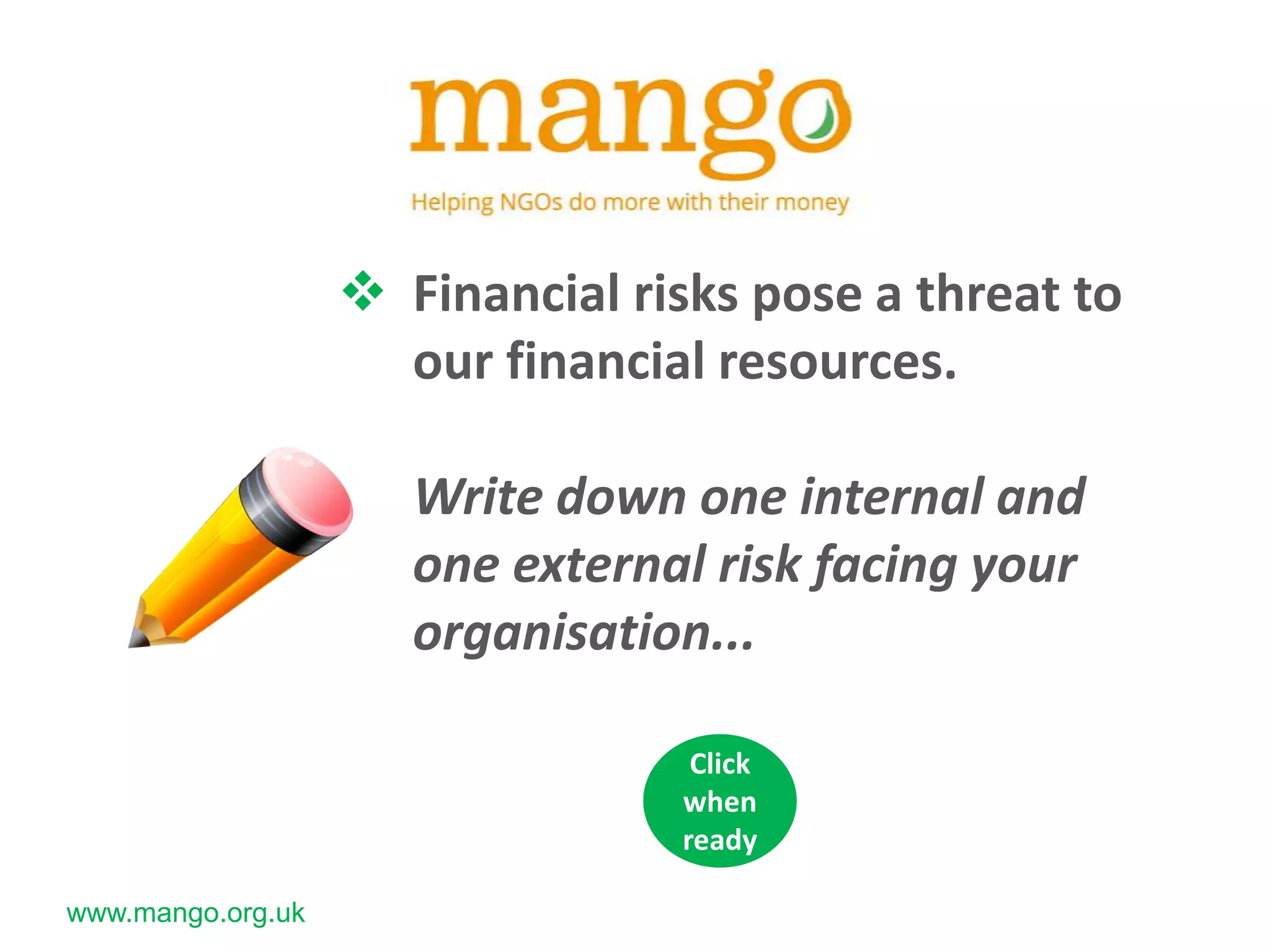 Mango Training for NGOs - key financial concepts and jargon | PPTX