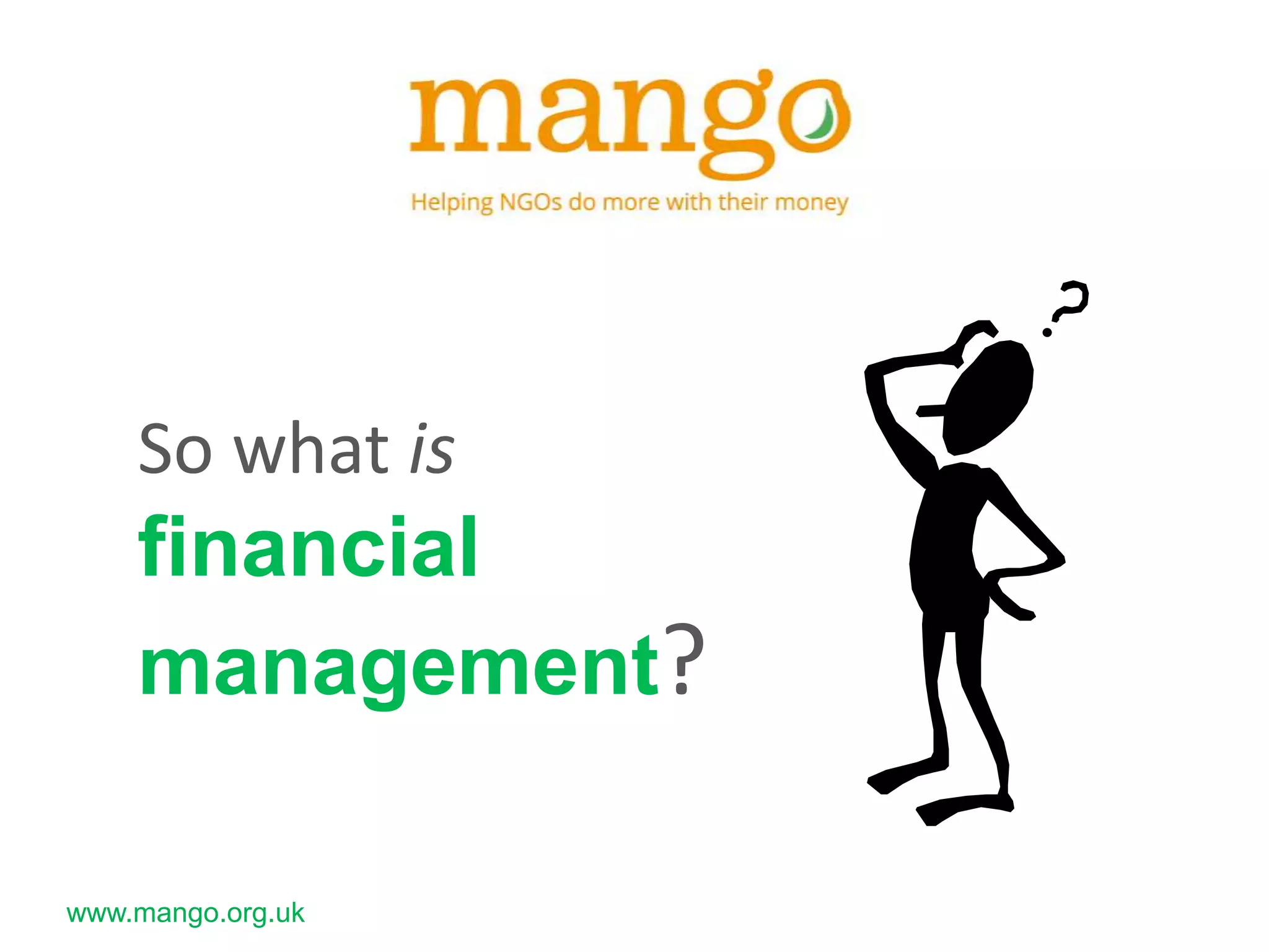 Mango Training for NGOs - key financial concepts and jargon | PPTX