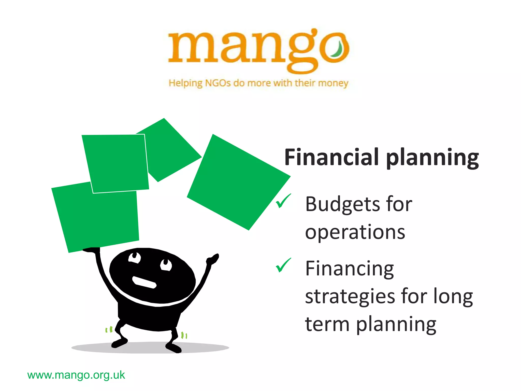 Mango Training for NGOs - key financial concepts and jargon | PPTX