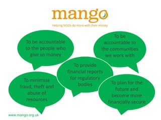 Mango Training for NGOs - key financial concepts and jargon | PPTX