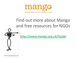 Mango Training for NGOs - key financial concepts and jargon | PPTX
