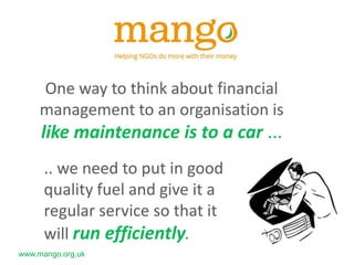 Mango Training for NGOs - key financial concepts and jargon | PPTX