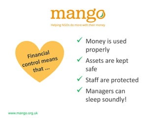 Mango Training for NGOs - key financial concepts and jargon | PPTX