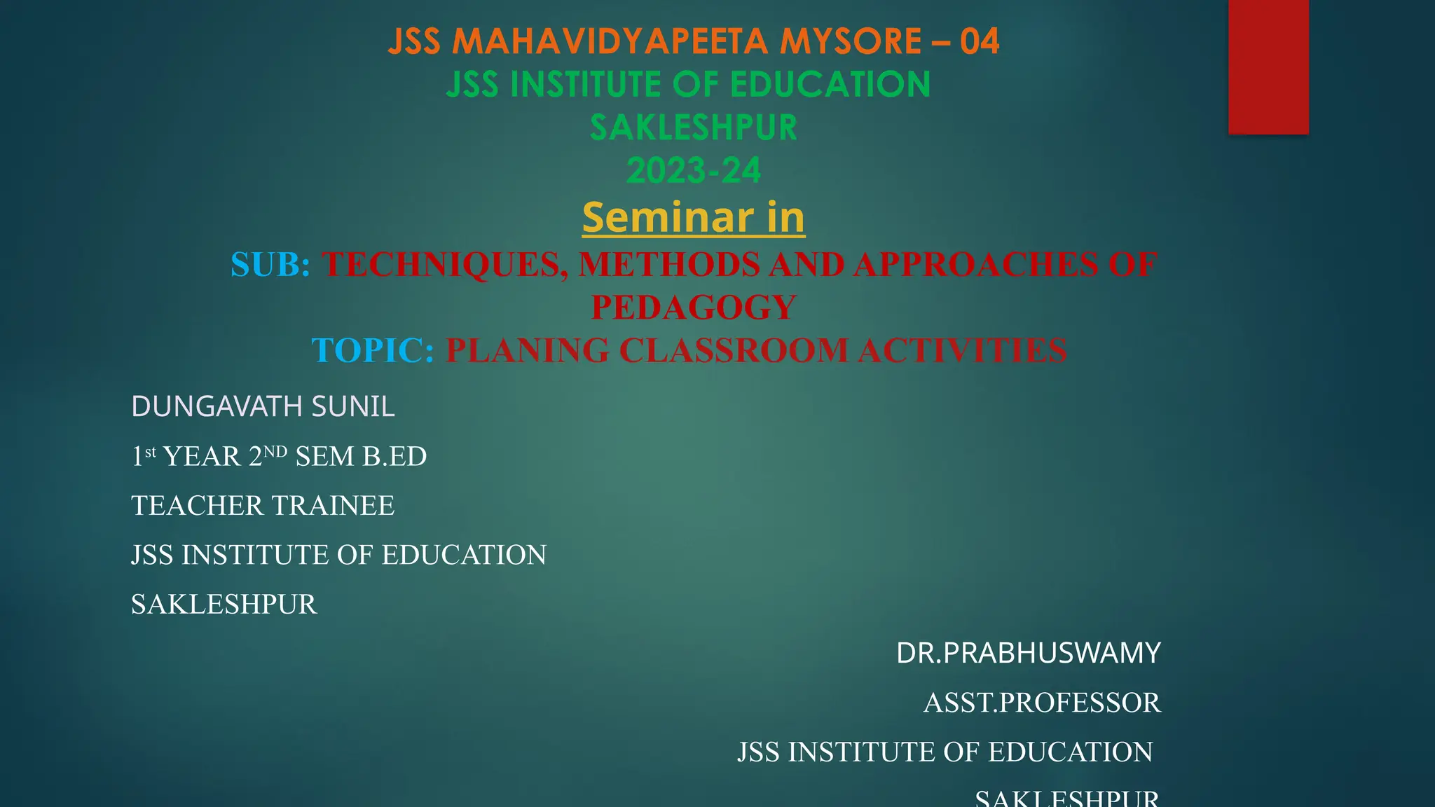 Dungavath sunil - TMAP.PPTX - U29YH23E0087 | PPT