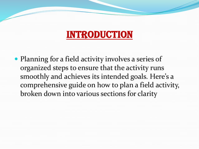 TMAP- Planning for field activities Koushalya B C | PPT