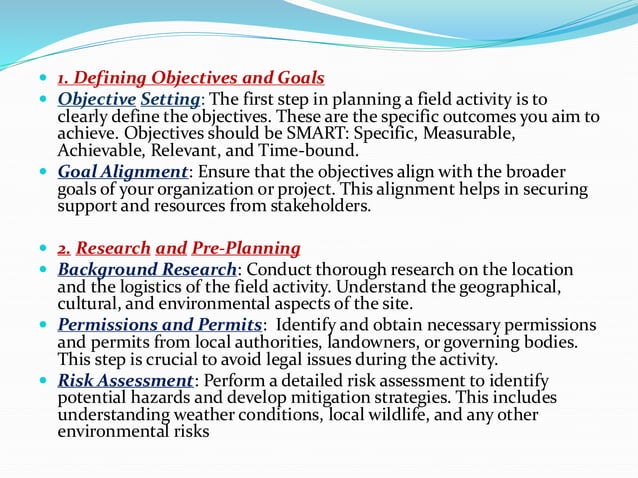 TMAP- Planning for field activities Koushalya B C | PPT