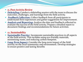 TMAP- Planning for field activities Koushalya B C | PPT