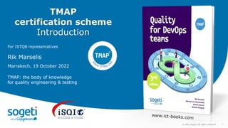 Introduction of TMAP to representatives of ISTQB boards in the GA week in Marrakech | PPT