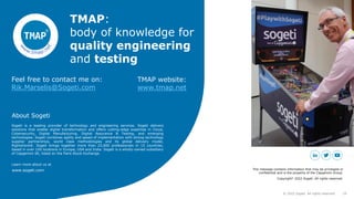 Introduction of TMAP to representatives of ISTQB boards in the GA week in Marrakech | PPT