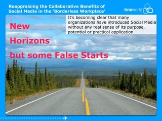 TMA World Mindline Reappraising the Collaborative Benefits of Social ...