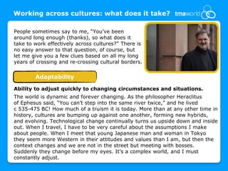 TMA World Viewpoint: Working Successfully Across Cultures | PDF