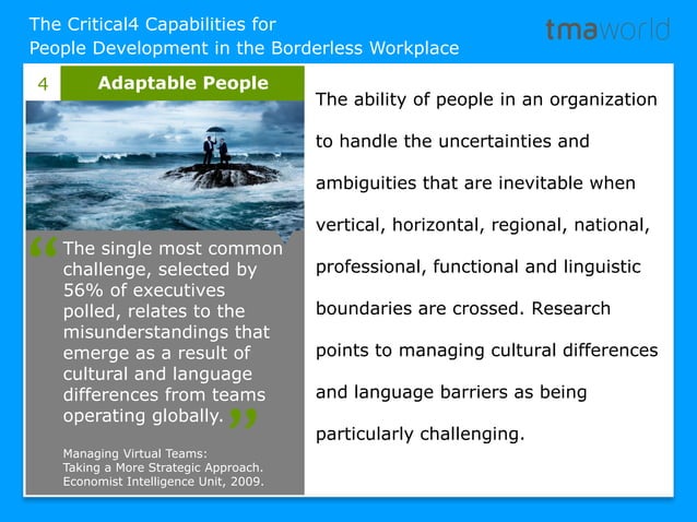TMA World Viewpoints 25: The Critical4 Capabilities for People Development in the Borderless ...