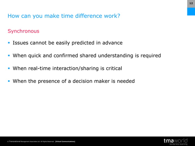 TMA World: A Guide to Effective Virtual Communications | PDF