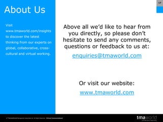 TMA World: A Guide to Effective Virtual Communications | PDF