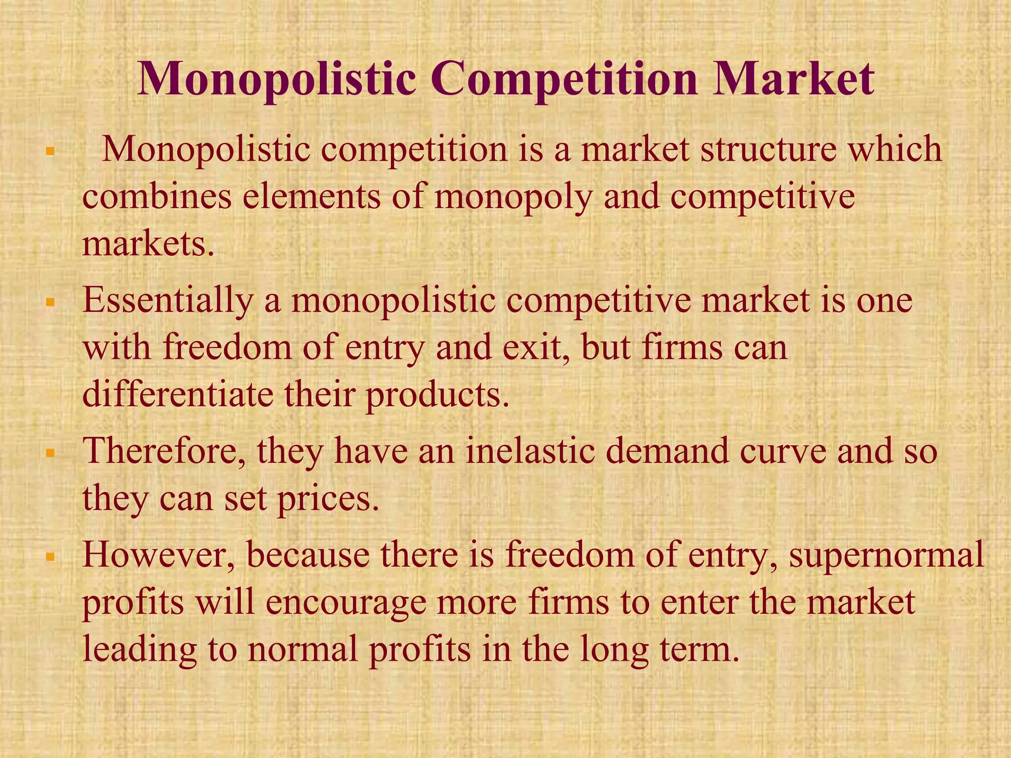Monopolistic Market Structure | PPT