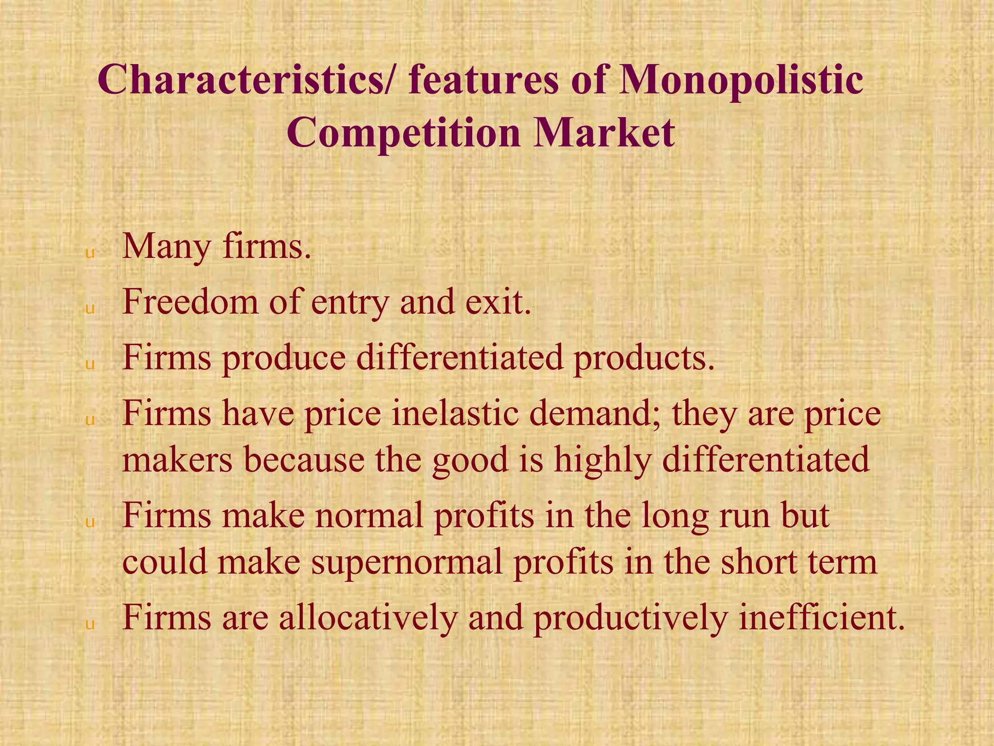 Monopolistic Market Structure | PPT
