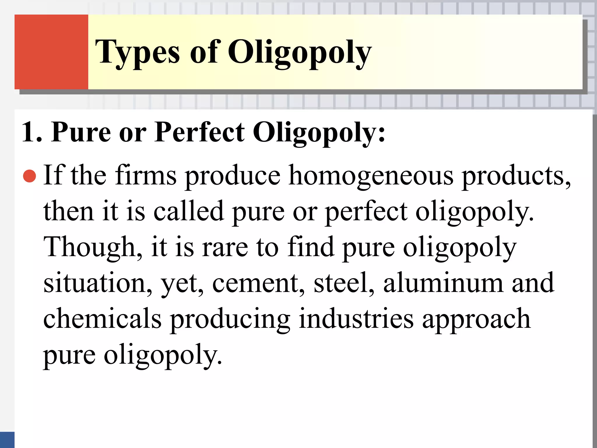 Oligopolistic Competitive Market Structure | PPT
