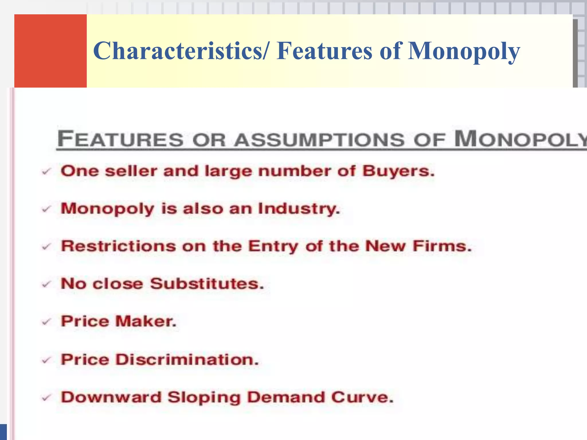 Perfectly Competitive Market and Monopoly Market Structure | PPT