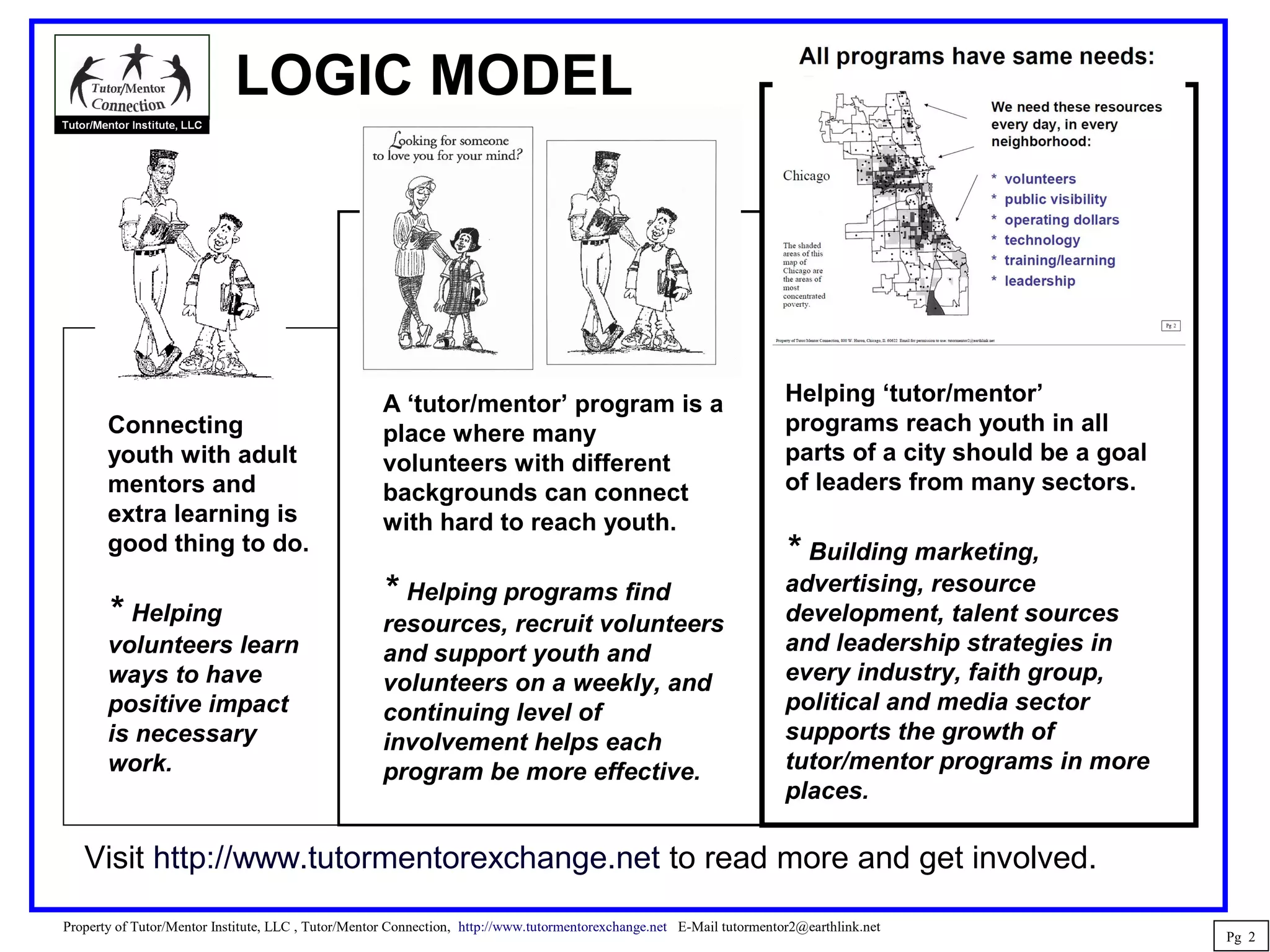 Logic Model for Expanding Organized Tutor/Mentor Programs in High ...