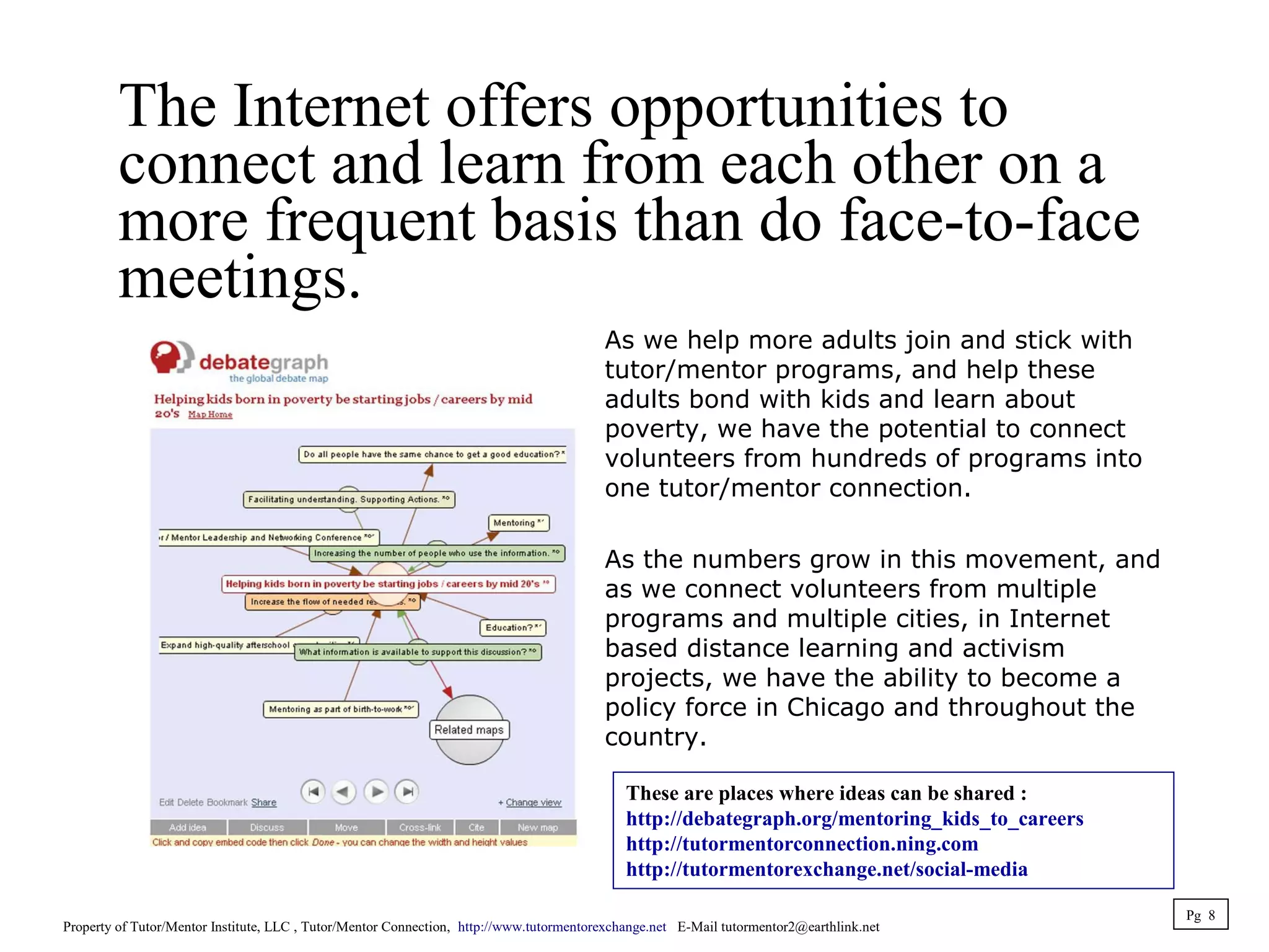 Logic Model for Expanding Organized Tutor/Mentor Programs in High ...