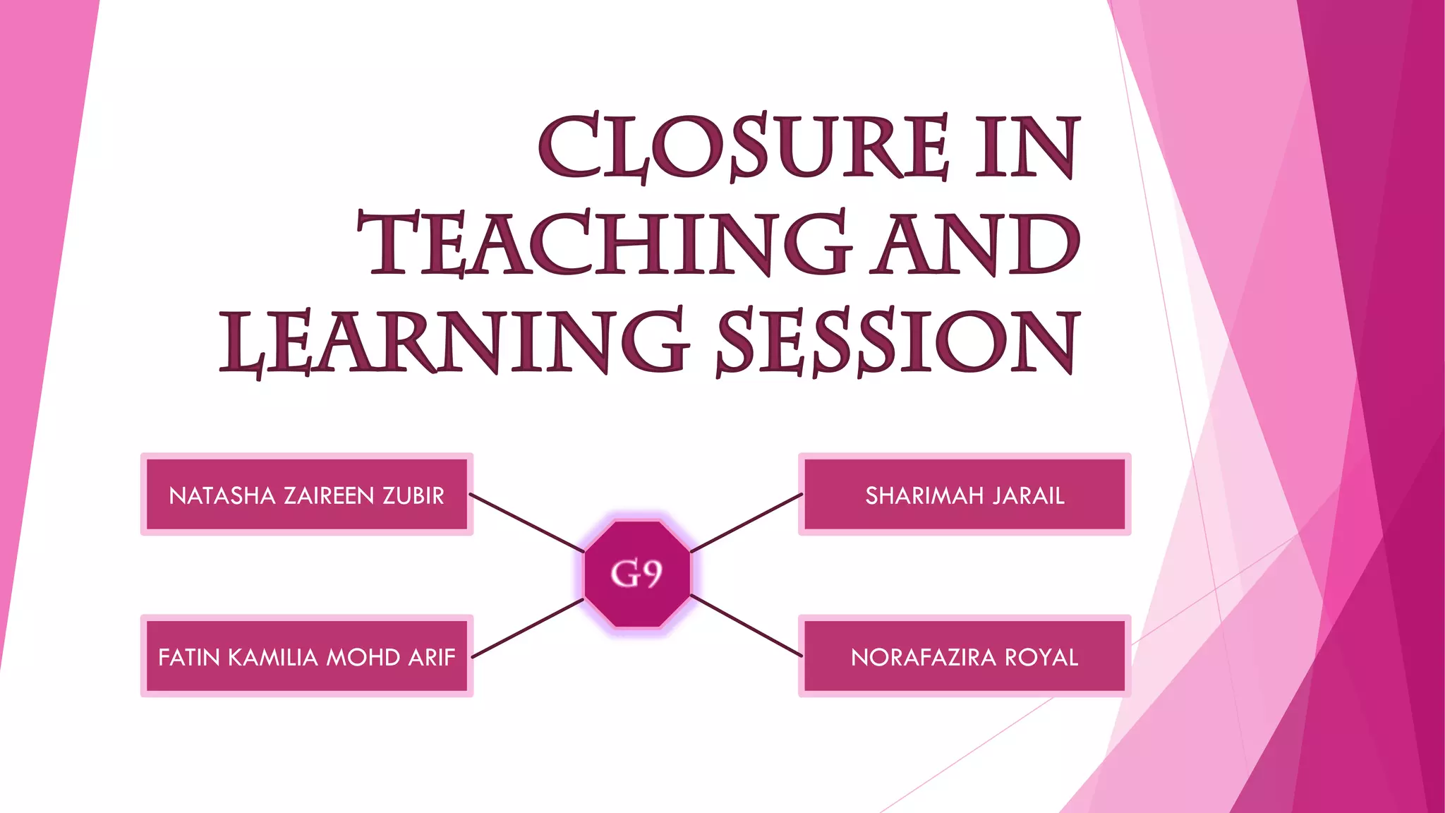 Closure part in Teaching and Learning Session | PDF