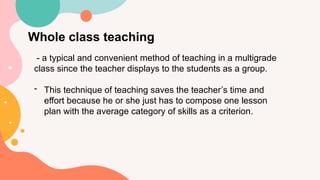 TMC(REPORT).pptx : whole class teaching. | PPTX