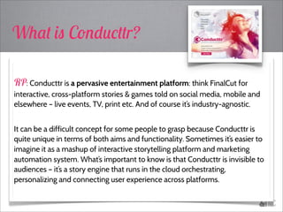 TMCRK Spotlight Interview: Robert Pratten & Conducttr | PDF | Home ...