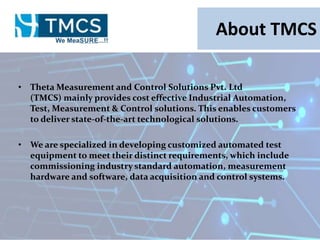TMCS & Its Solutions- EOL Testing, DAQ System, ATE Testing.pptx