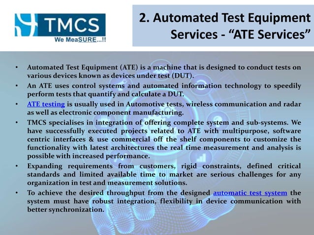 TMCS & Its Solutions- EOL Testing, DAQ System, ATE Testing.pptx