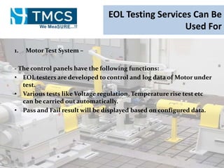 TMCS & Its Solutions- EOL Testing, DAQ System, ATE Testing.pptx