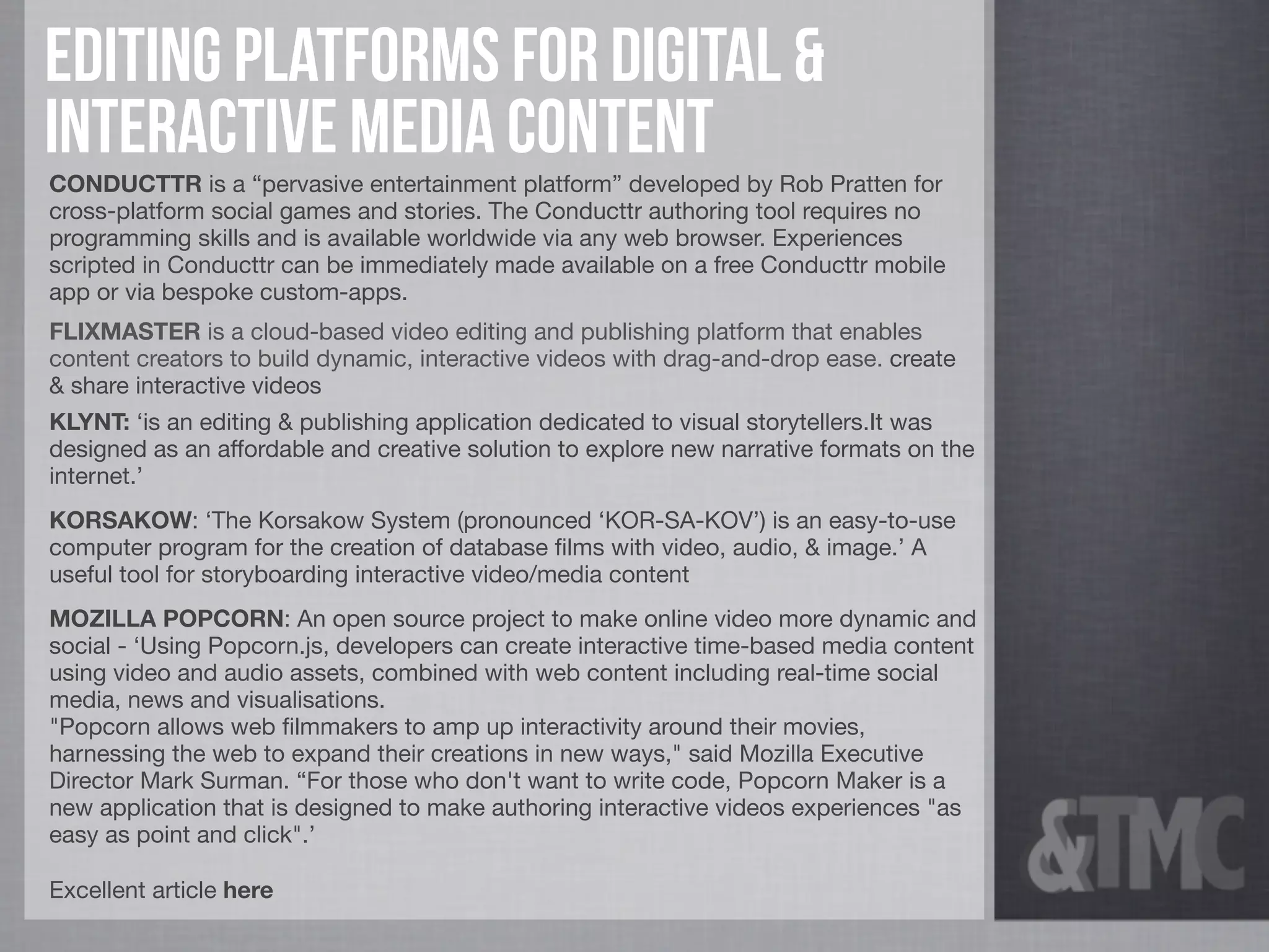 Tmc tools final | PDF