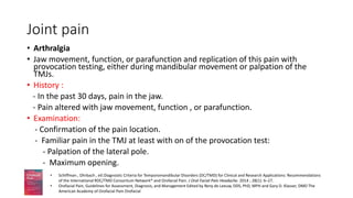 Temporomandibular Joint Disorders (TMD) | PPTX