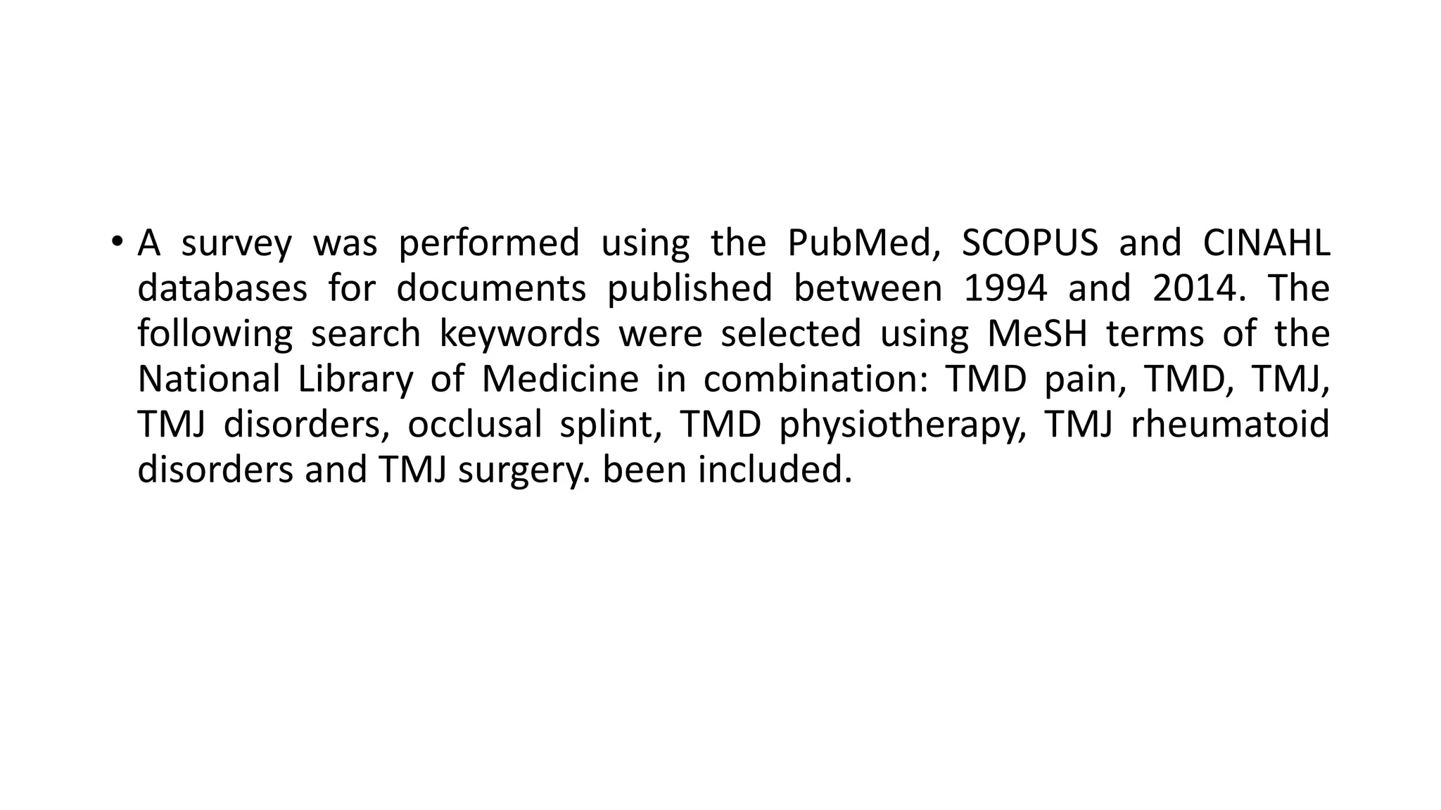 Temporomandibular Joint Disorders (TMD) | PPTX