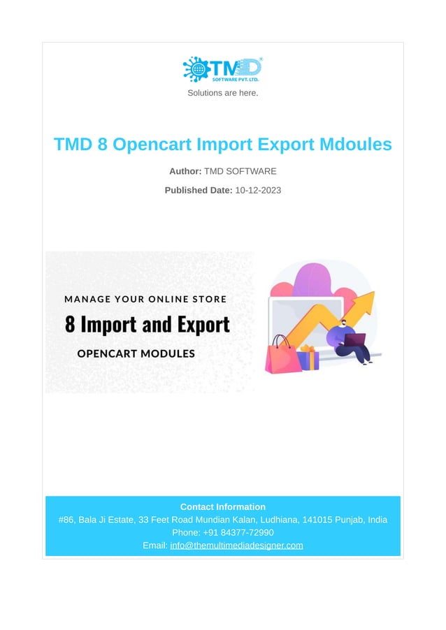 Top 8 OpenCart Bulk Import Export Modules | PDF | Business | Business and Finance