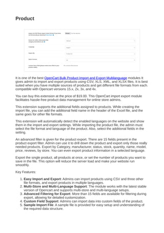 Top 8 OpenCart Bulk Import Export Modules | PDF | Business | Business and Finance